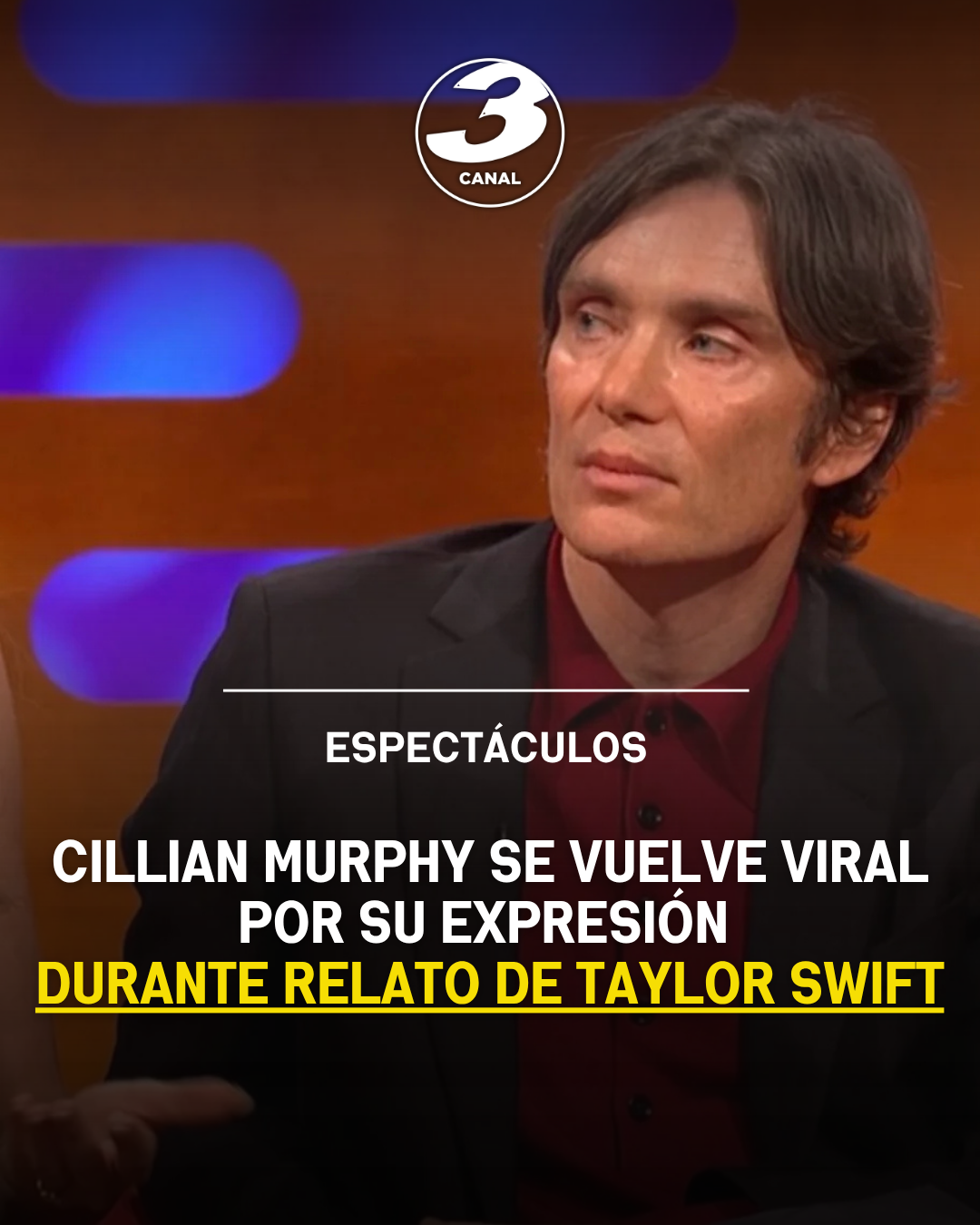 Cillian Murphy se vuelve viral por su expresión durante relato de ...